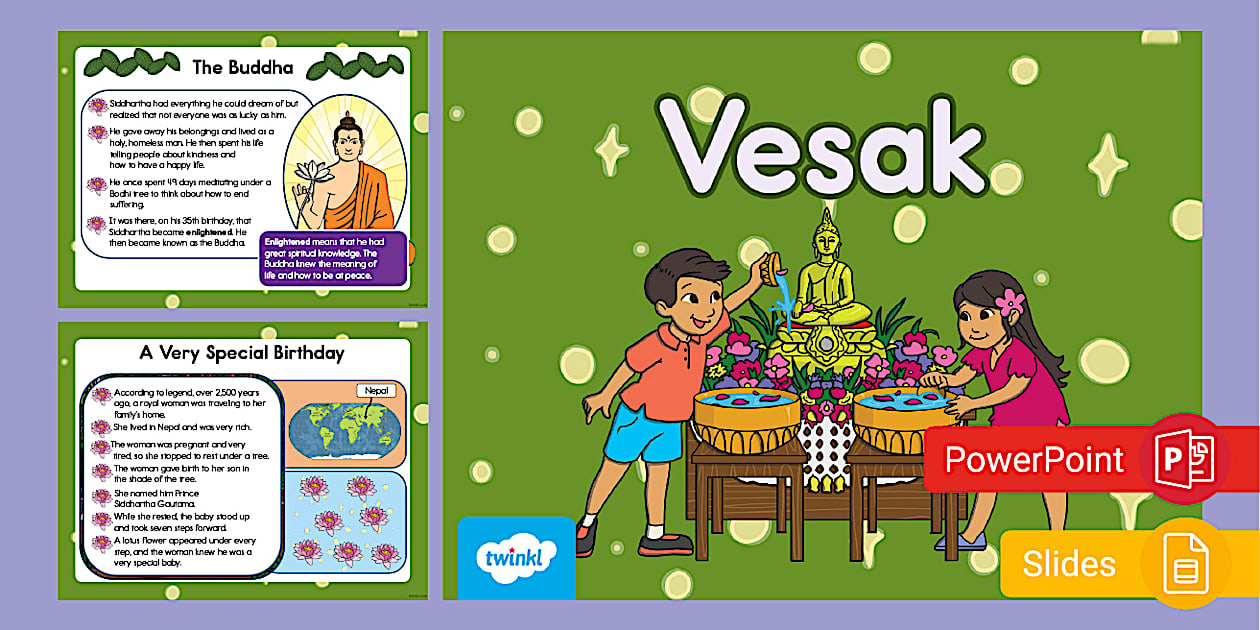 Vesak PowerPoint & Google Slides for K-2nd Grade