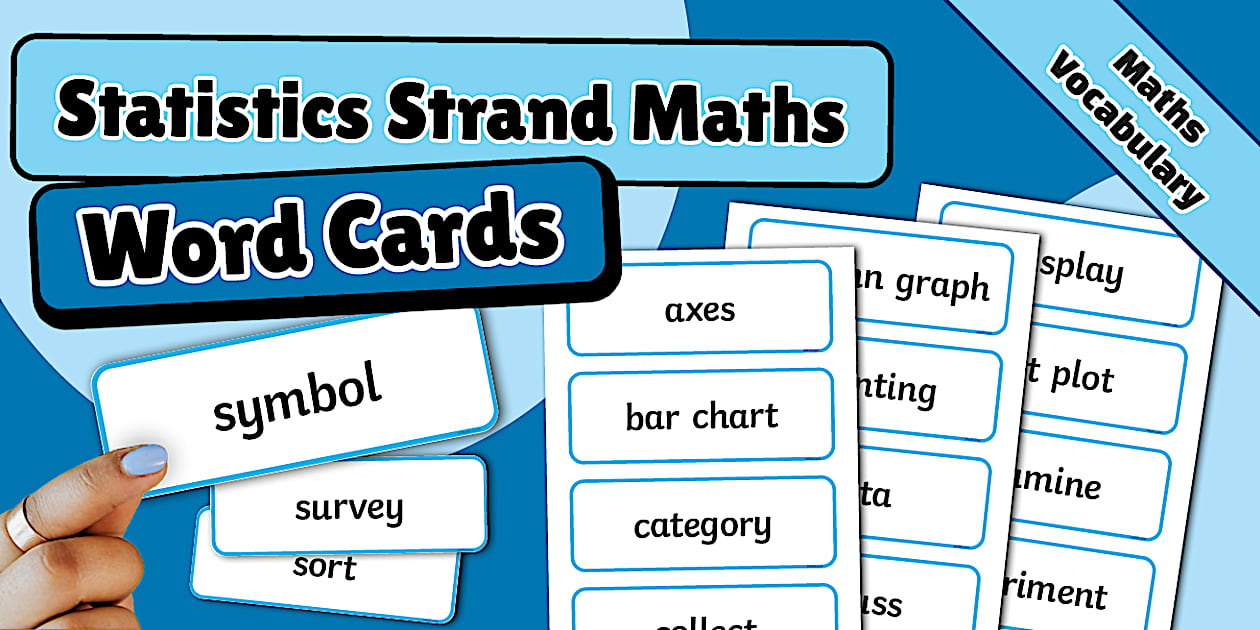 Statistics Strand Maths Word Cards
