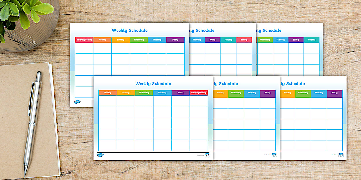 Editable Weekly Schedule | Weekly School Schedule Template