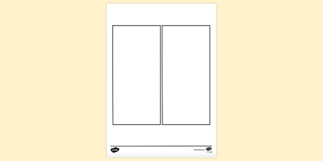 Square in Halves Colouring Sheet | Colouring Sheets - Twinkl