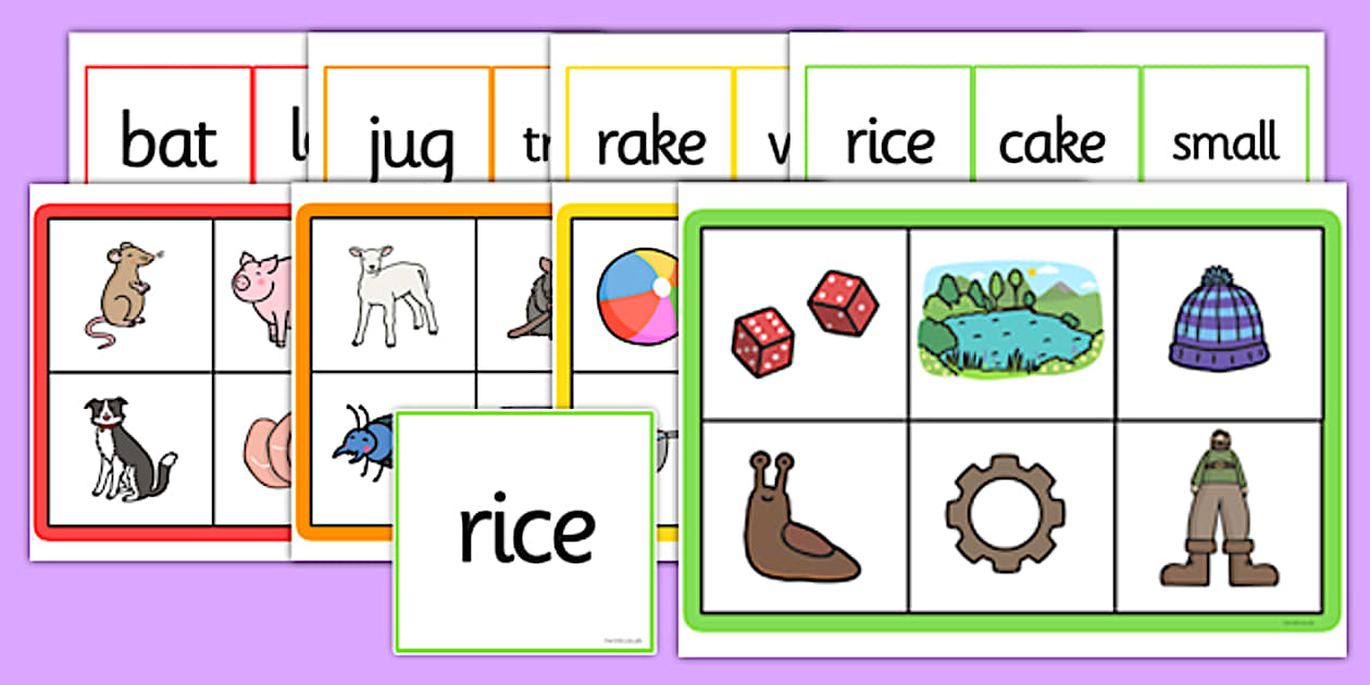 Cursive Rhyming Images Word Mat (teacher made) - Twinkl