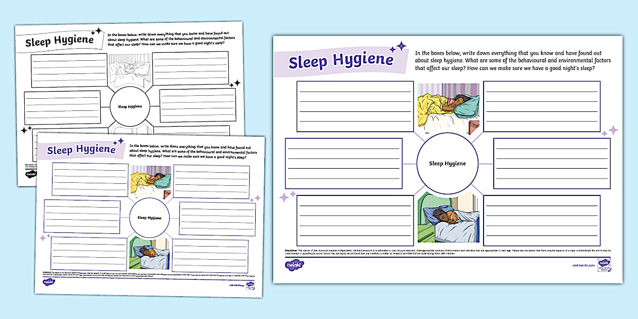 Sleep Hygiene Mind Map (teacher made) - Twinkl
