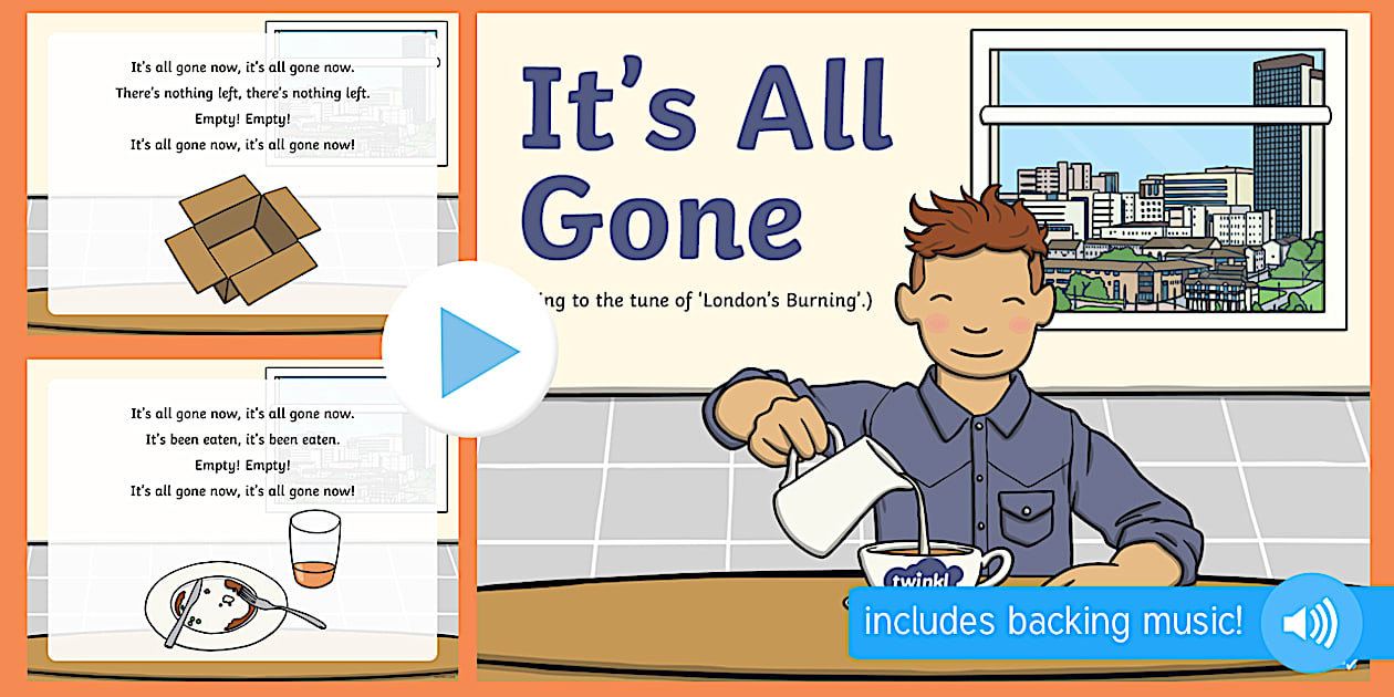 It's All Gone Song PowerPoint (Teacher-Made) - Twinkl