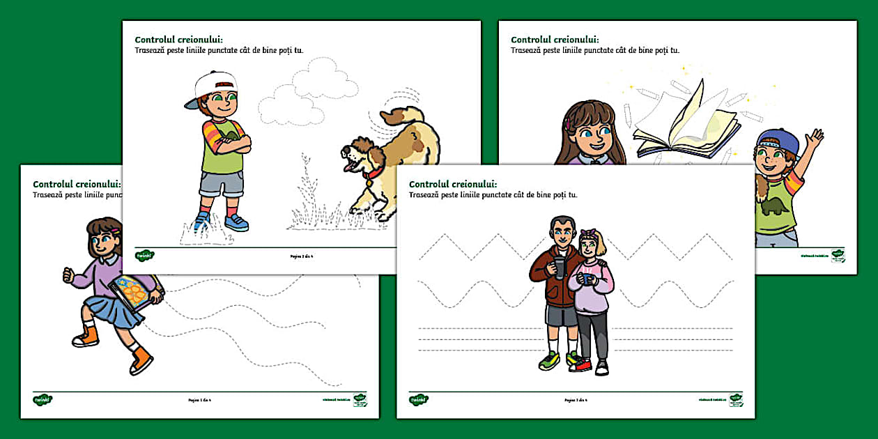 Cărțile care prind culoare – Fișe cu elemente grafice