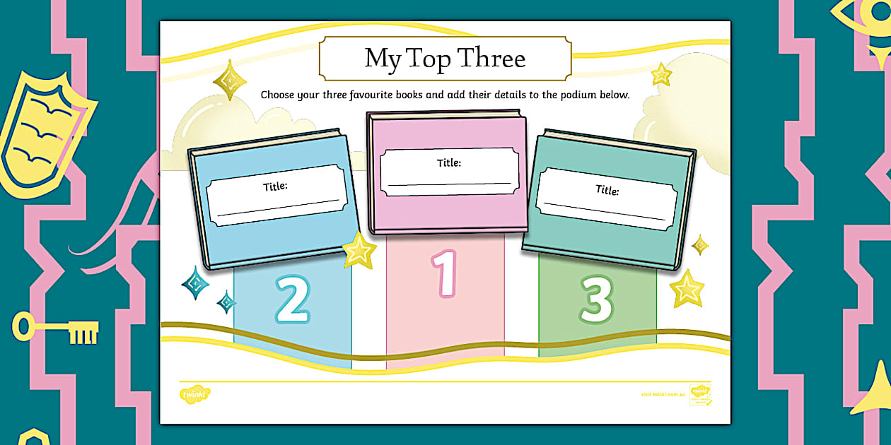 Book Week My Top Three Books (Teacher-Made) - Twinkl