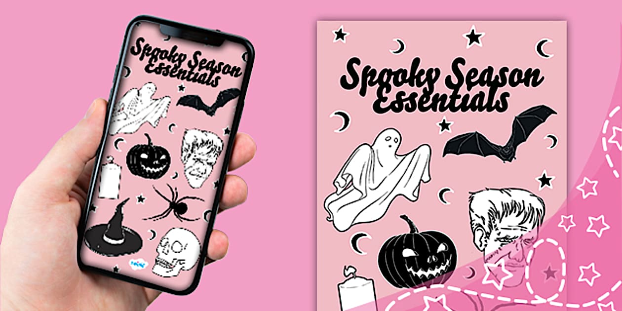 Spooky Season Essentials Phone Screensaver (Teacher-Made)