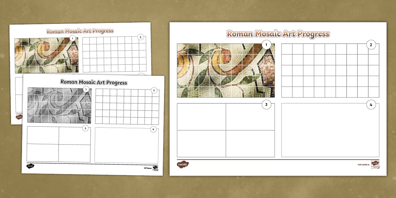 Roman Mosaic Art Progress Template
