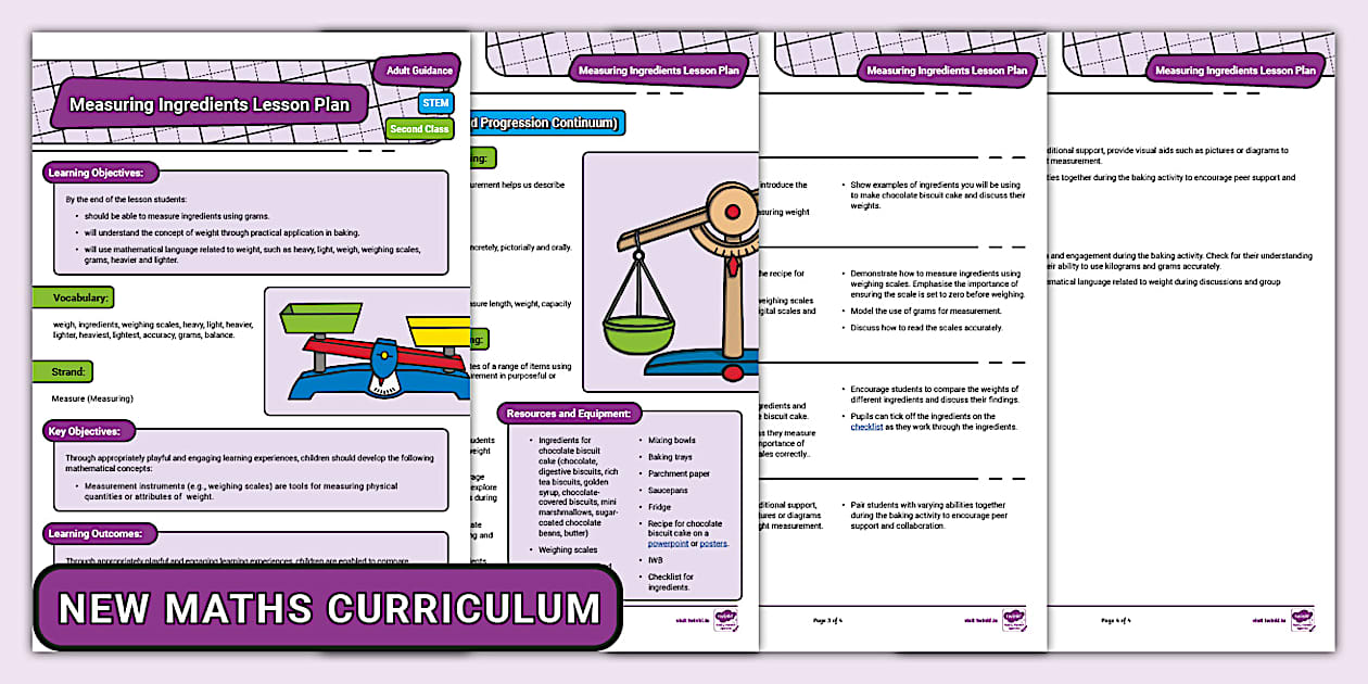 Measuring Ingredients Lesson Plan | Twinkl Ireland - Twinkl