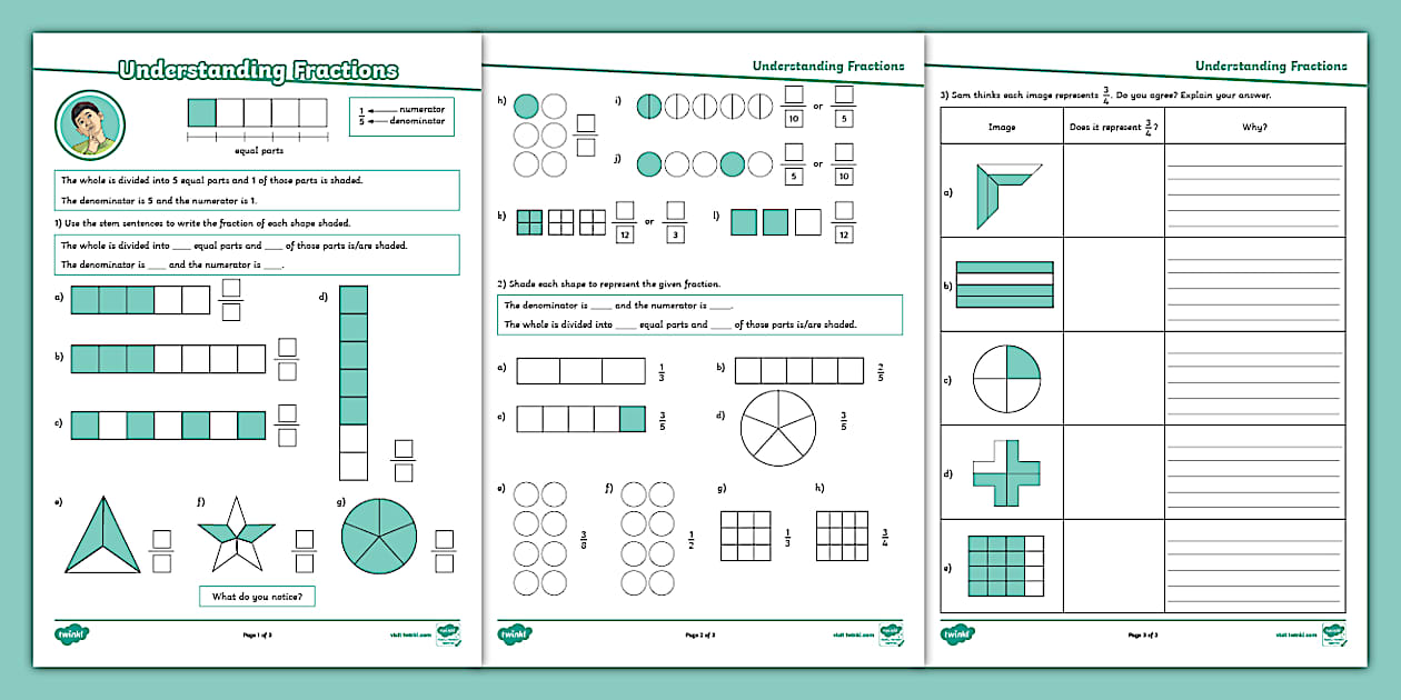 👉 Understanding Fractions Mastery Resource (teacher made)