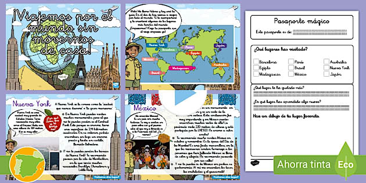 Viaje interactivo por el mundo (Hecho por educadores)