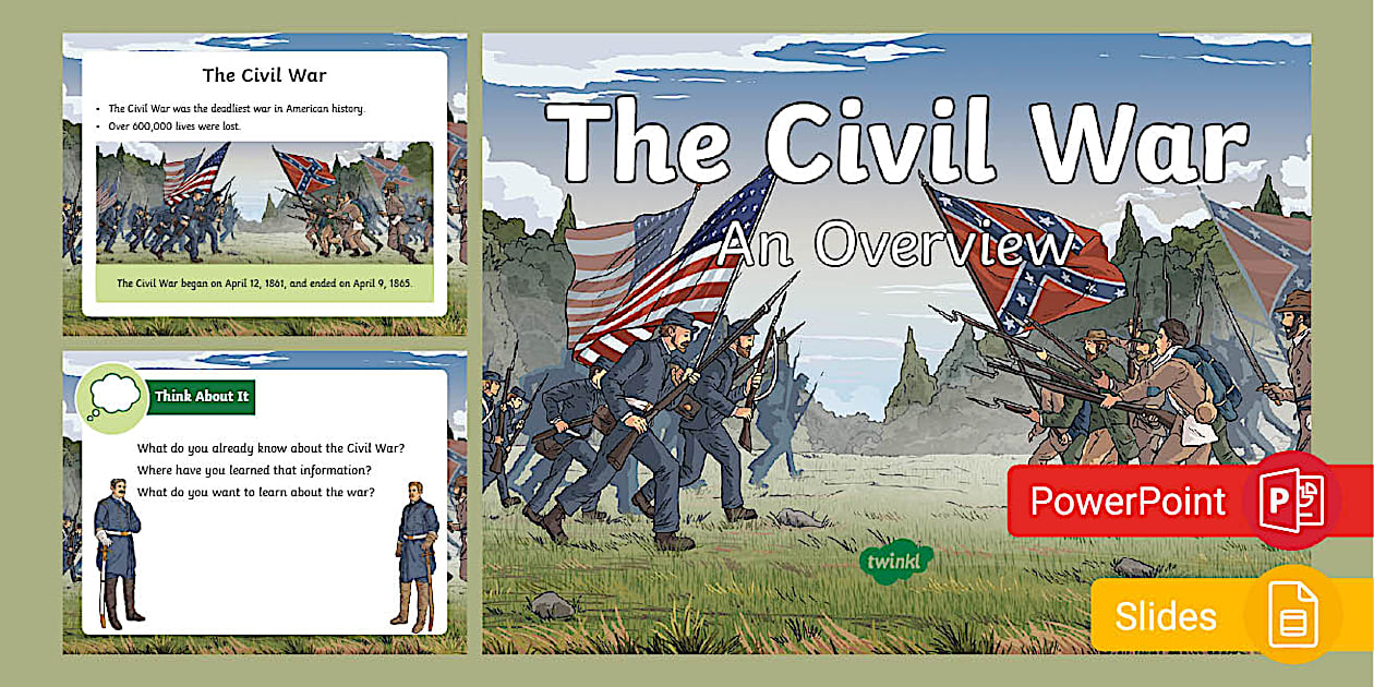 The Civil War: An Overview PowerPoint & Google Slides for 4th-5th Grade