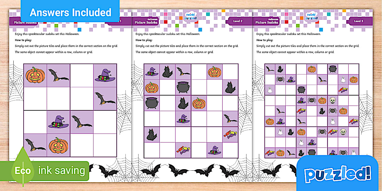 Halloween Sudoku - Twinkl Puzzled (teacher made) - Twinkl