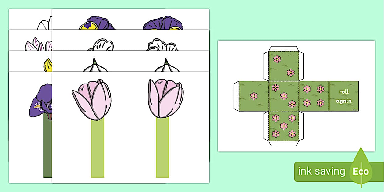 Count the Spring Flowers Activity (Teacher-Made) - Twinkl