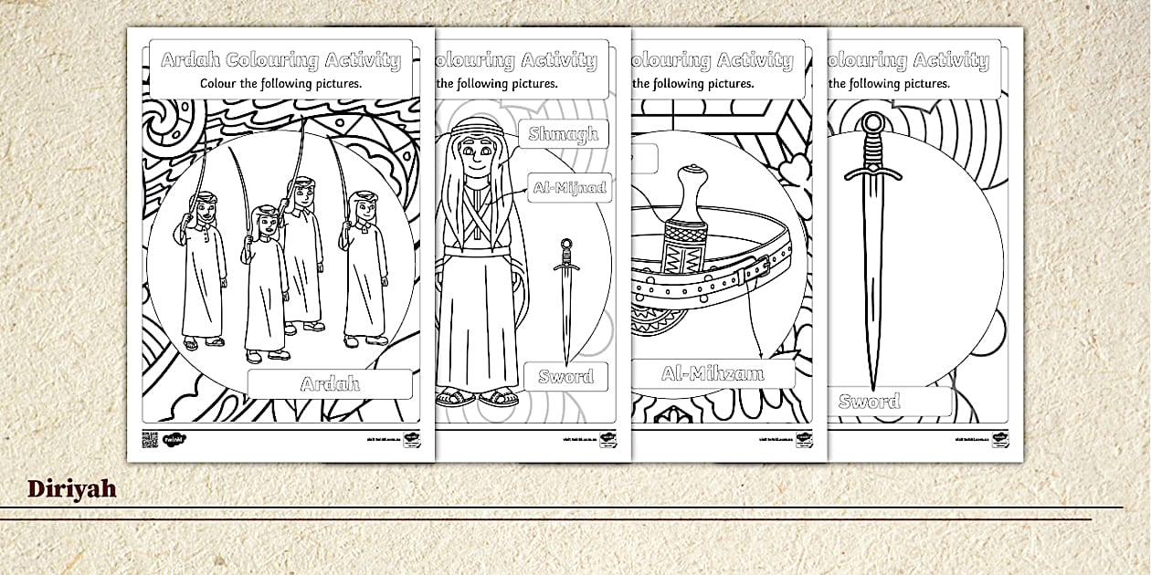 Ardah Colouring Activity (teacher made) - Twinkl