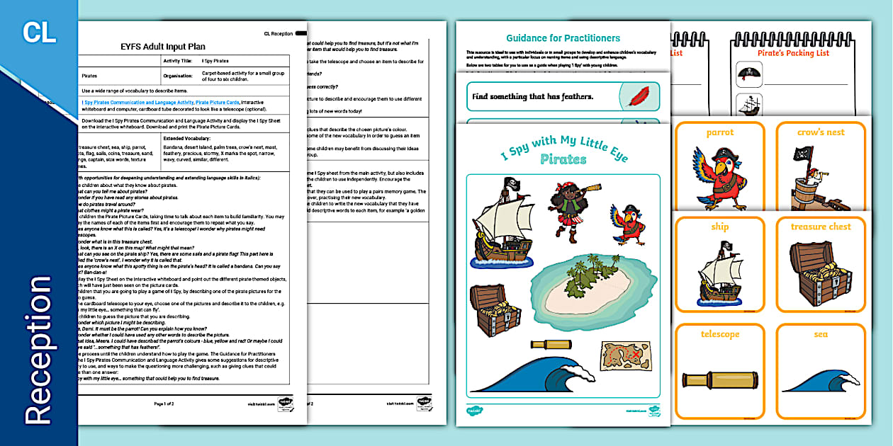 EYFS I Spy Pirates Adult Input Plan and Resource Pack
