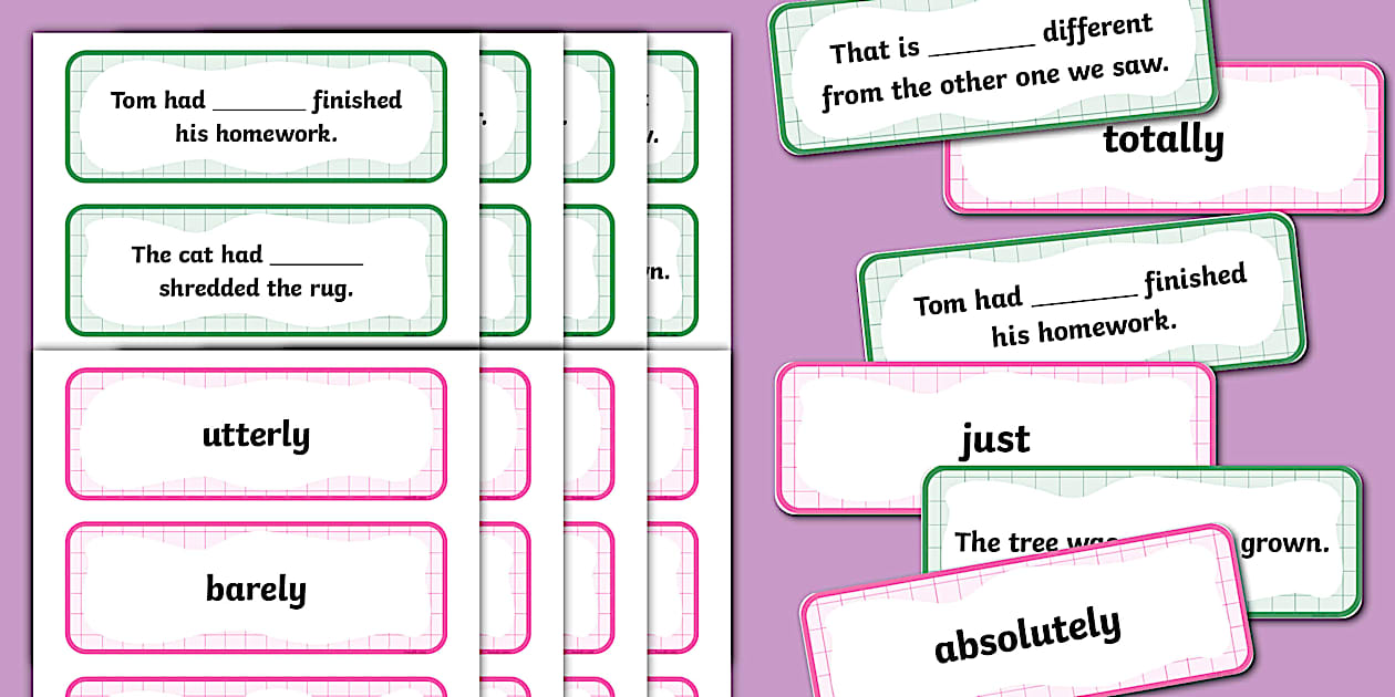 Teaching Precise Vocabulary - Indicating Degree - Twinkl