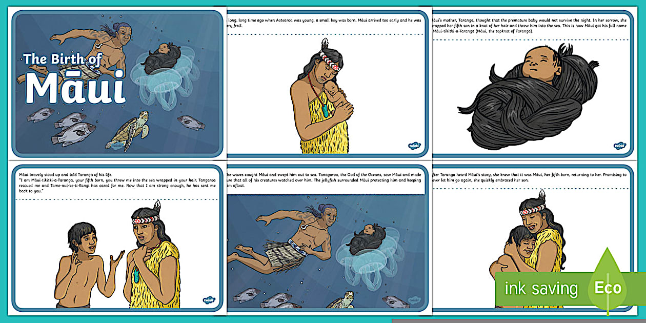 The Birth of Māui Māori - Printable Story