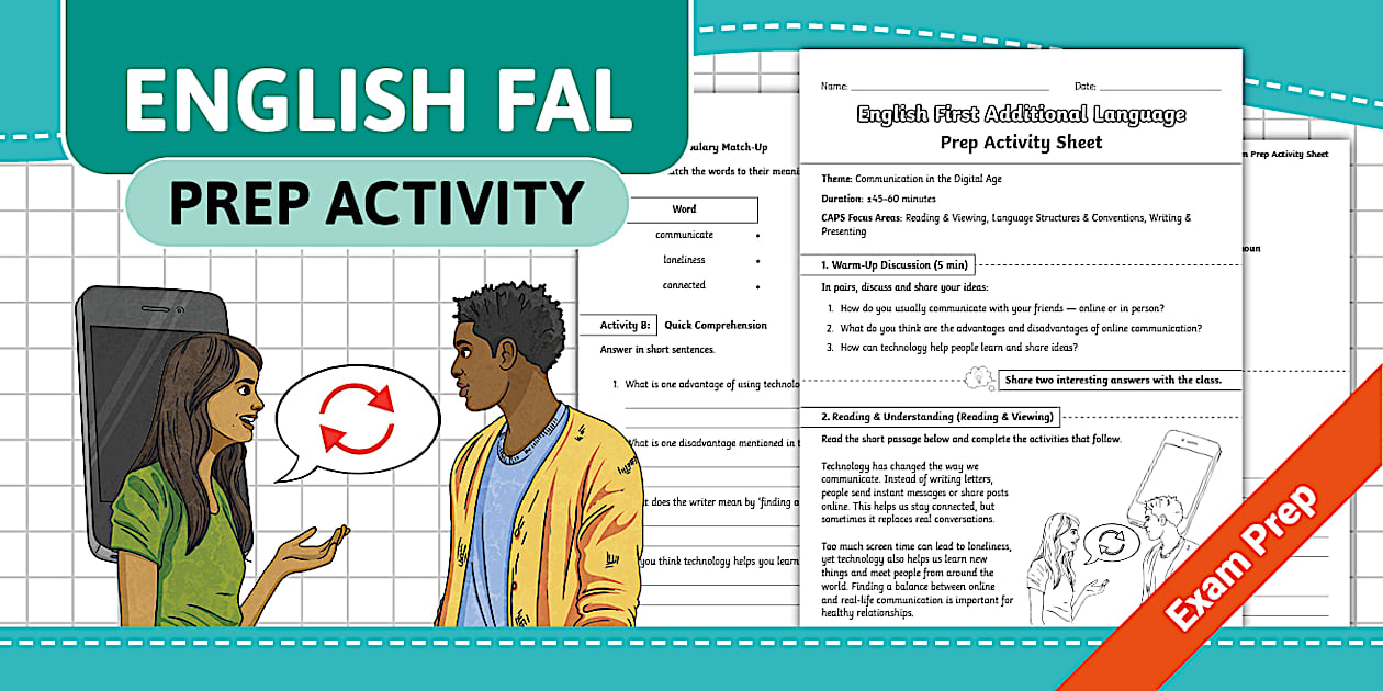 Grade 9 - English FAL - Exam Prep - Activity Sheet (CAPS Aligned)