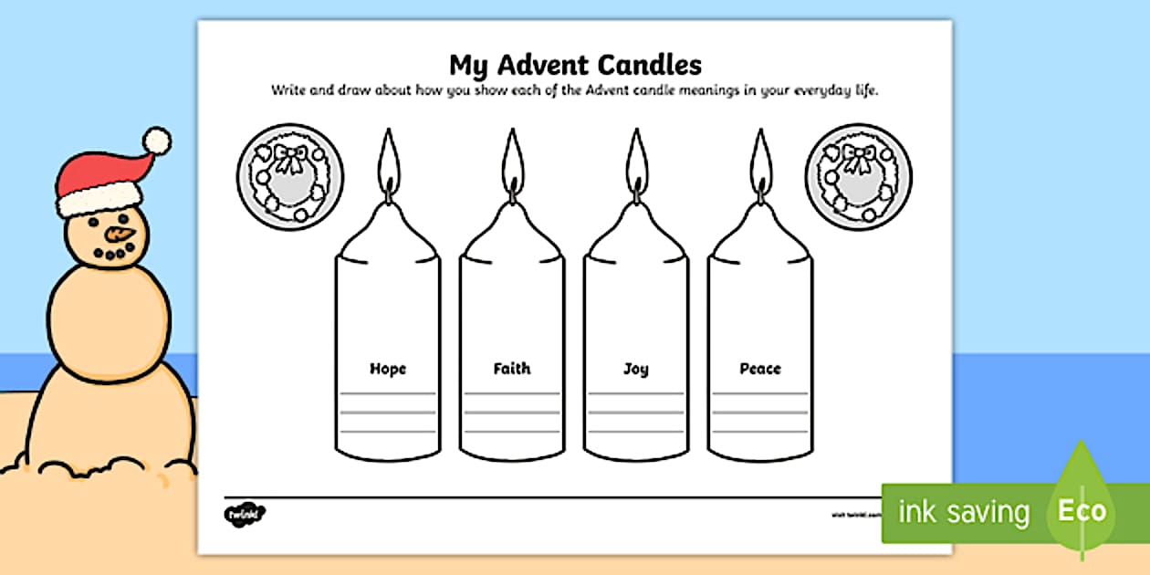 My Advent Candles (teacher made) - Twinkl