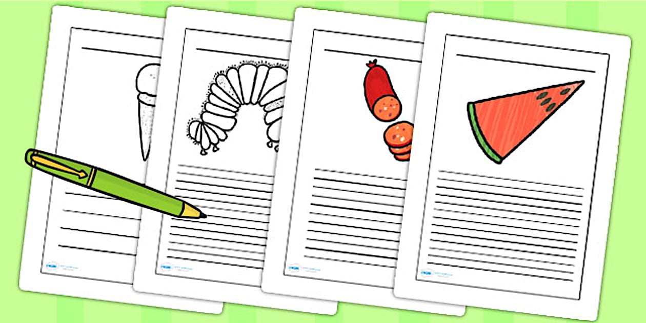 Black and White Story Writing Frames to Support Teaching on The Very Hungry