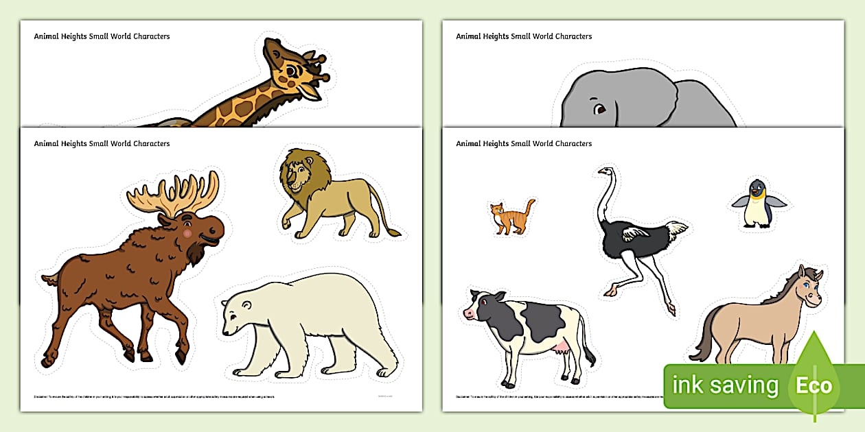 👉 Animal Heights Small World Characters (teacher made)