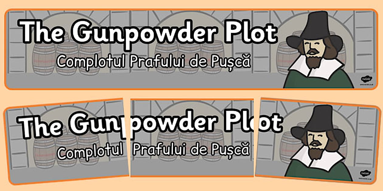 The Gunpowder Plot Display Banner Romanian Translation