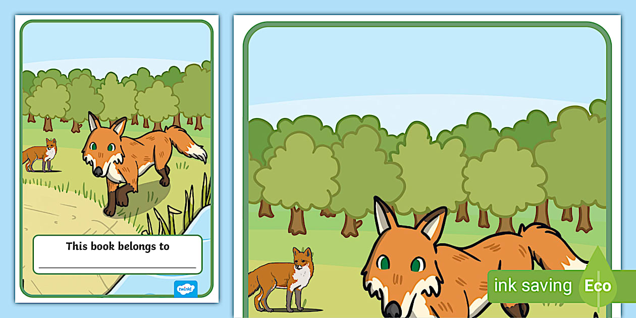 Fox Themed Book Cover | Twinkl Book Cover | About Foxes