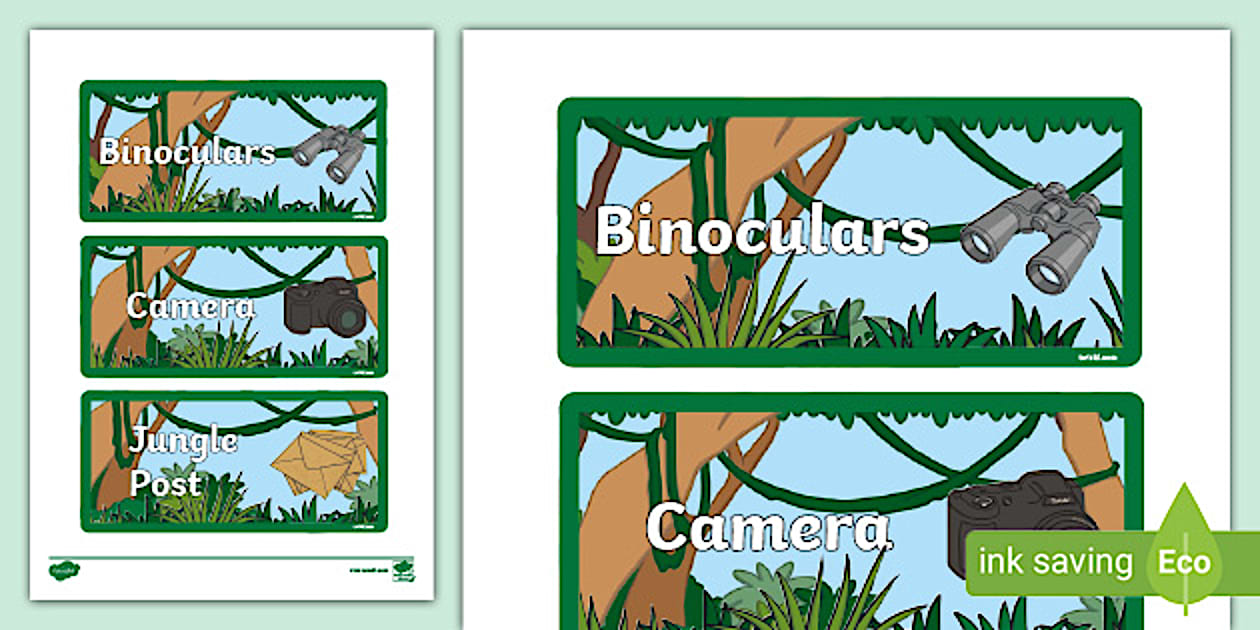 Editable Jungle explorer labels (teacher made) - Twinkl