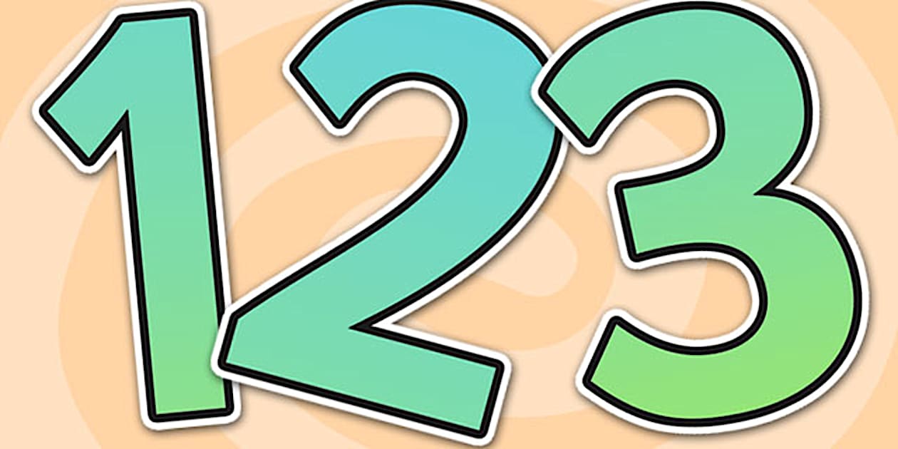 👉 Turquoise A4 Display Numbers (teacher made) - Twinkl