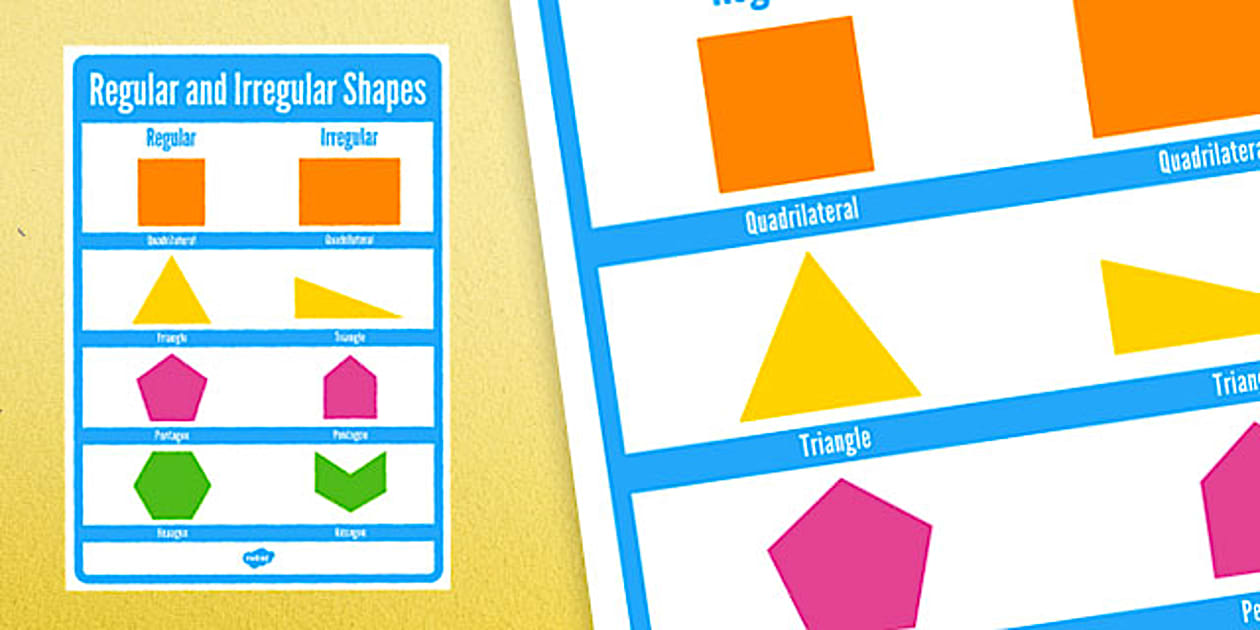 Regular and Irregular Shapes 2D Large Display Poster