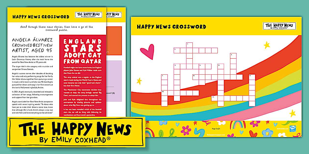 FREE! - The Happy Newspaper: Happy News Crossword (Issue 29)