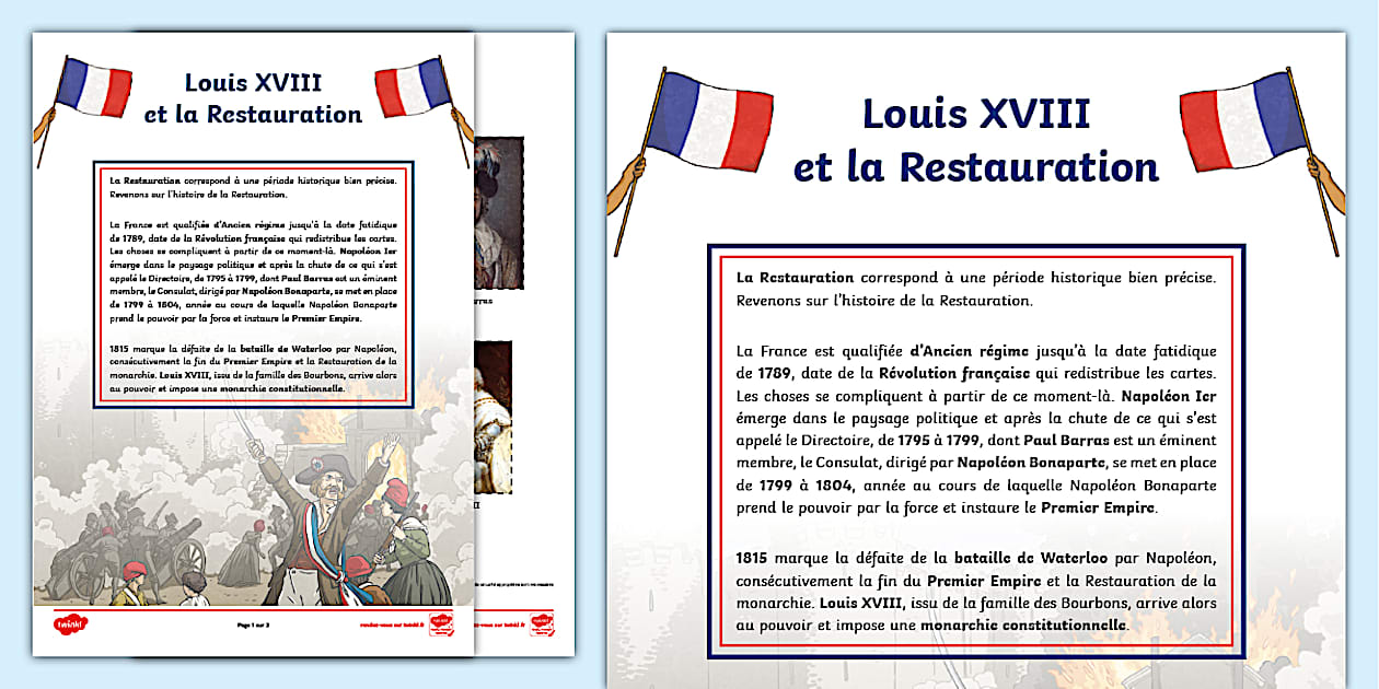 Louis XVIII et la Restauration