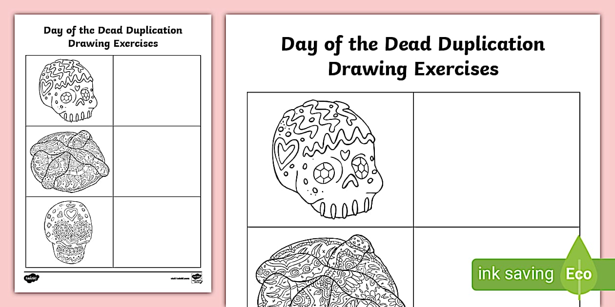 Day of the Dead Duplication Drawing Exercises (Teacher-Made)
