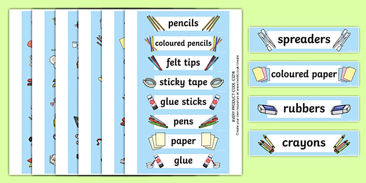 👉 Editable Creative Area Resource Labels (Blue) - Twinkl