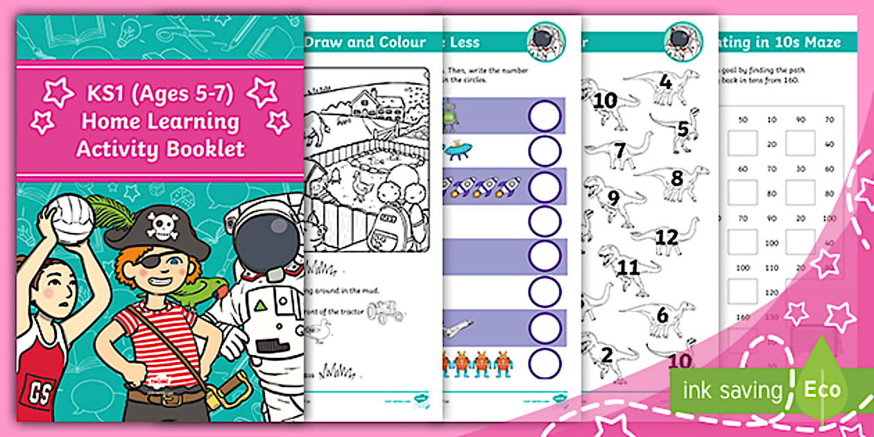 KS1 (Ages 5-7) Home Learning Activity Booklet (teacher made)