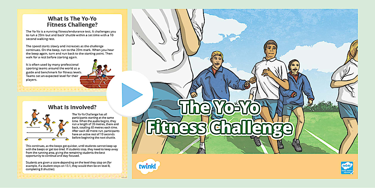 Yo Yo Fitness Challenge Explanation PowerPoint - Twinkl