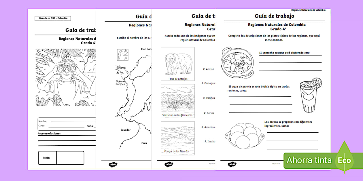 Regiones naturales de Colombia para niños - Twinkl Colombia