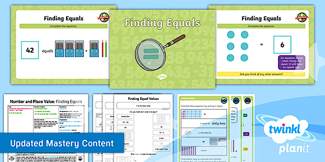 Year 2 Number and Place Value Finding Equals PlanIt Maths Lesson