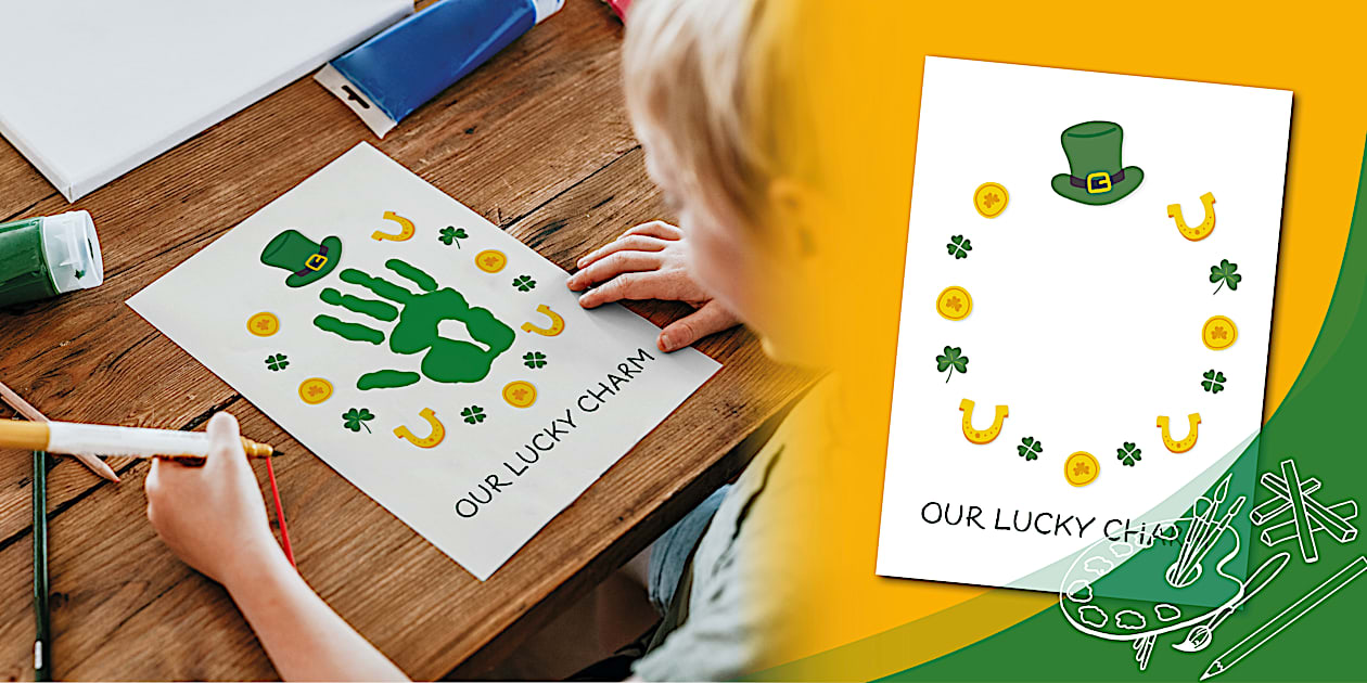 Our Lucky Charm St Patrick's Day Handprint Activity Poster