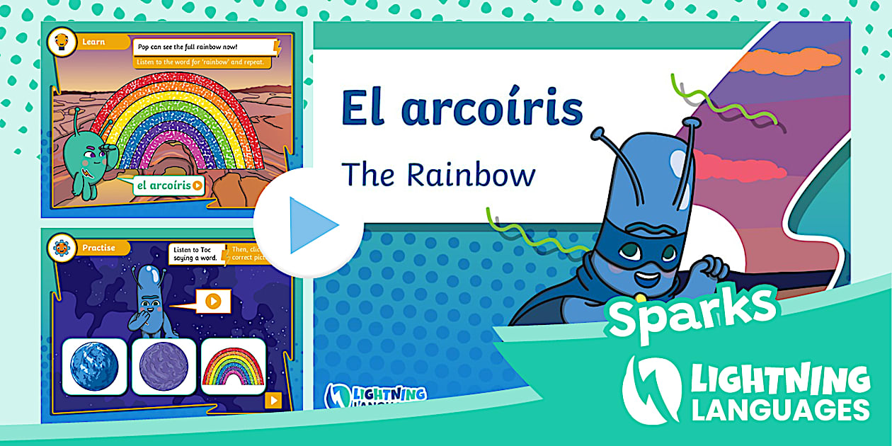 👉 Lightning Languages | Spanish | Colours of the Rainbow PowerPoint 2