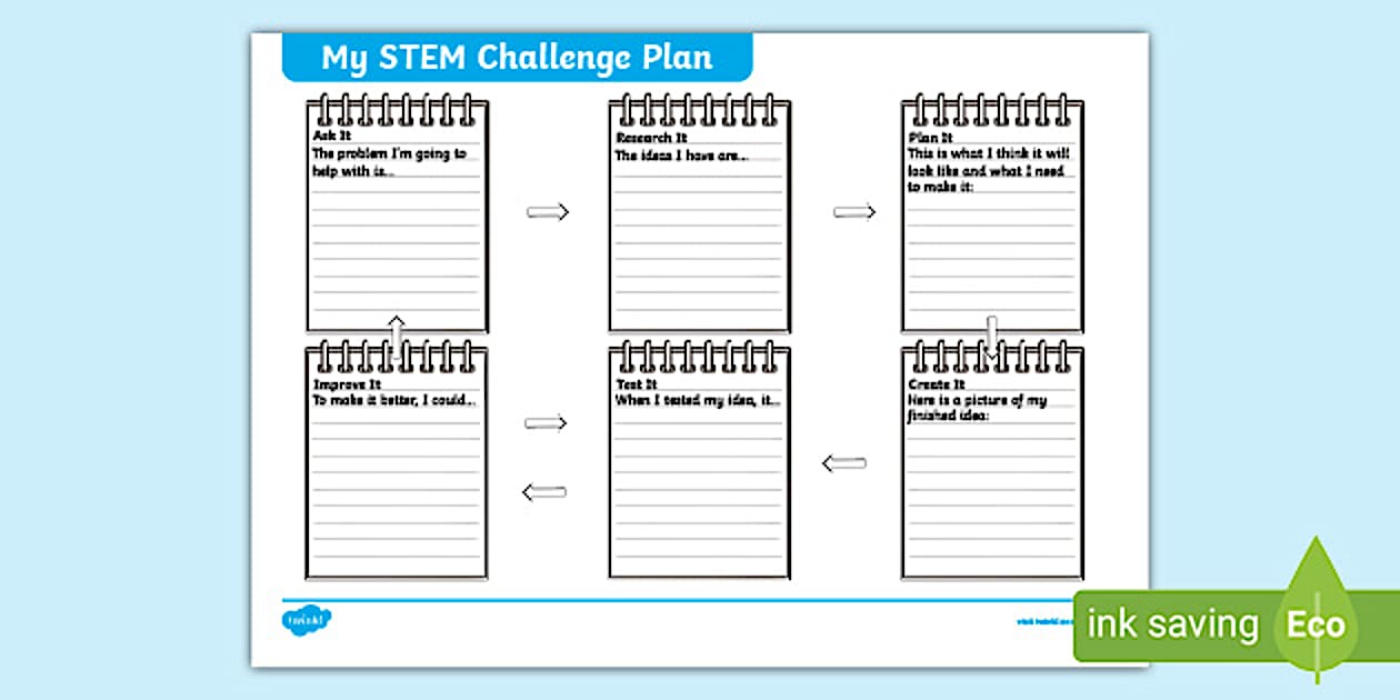My STEM Challenge Plan Worksheet | STEM Worksheet - Twinkl