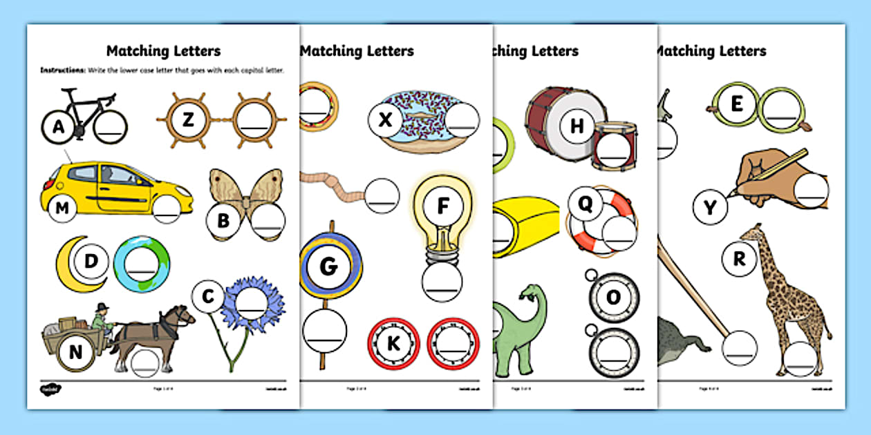 TAS Lower and Upper Case Letters Writing Worksheet - Twinkl