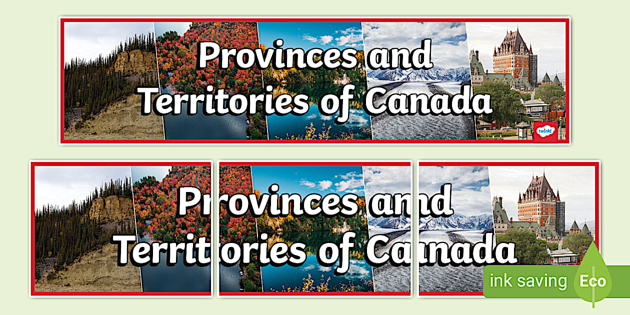 Provinces and Territories of Canada Photo Display Banner