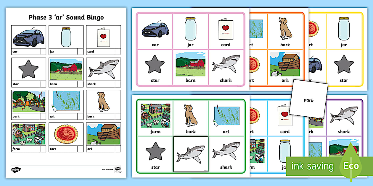 NSW Phase 3 'ar' Sound Bingo Game (teacher made) - Twinkl