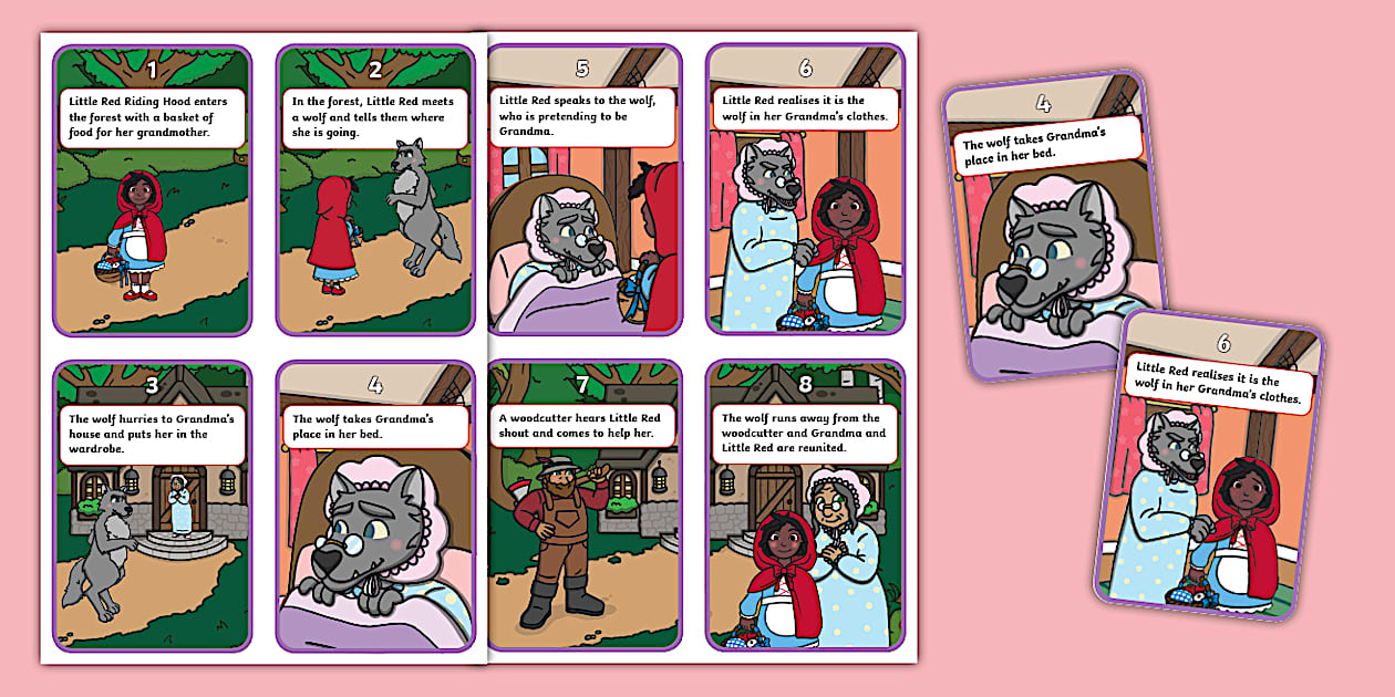 Little Red Riding Hood Freeze Frame Drama Flashcards