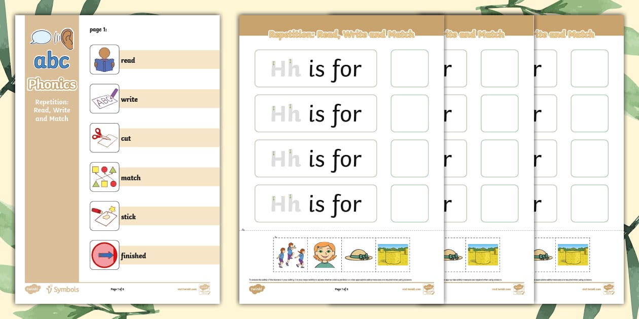 SEND Structured Steps Repetition: Read, Write and Match h,i,j,k,l,m