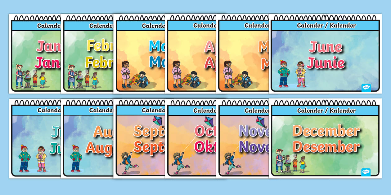 Months of the Year Display Posters - Display (Teacher-Made)