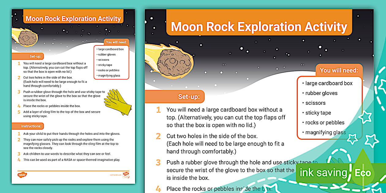 Moon Rock Exploration Activity (teacher made) - Twinkl