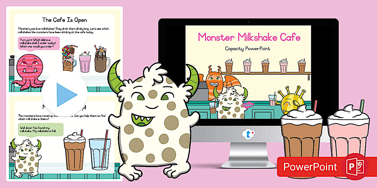 Grade R Monster Milkshake Capacity Cafe` PowerPoint