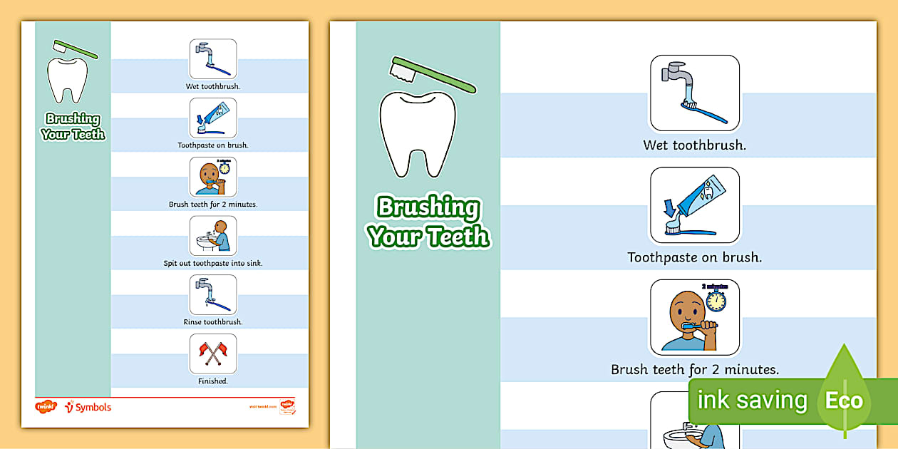 Twinkl Symbols: Brushing Teeth Visual Schedule - Twinkl